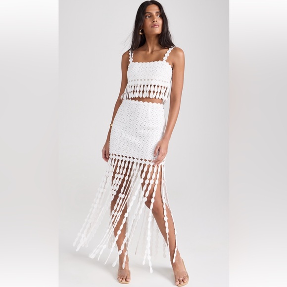 SAYLOR | Skirts | Saylor Elie Fringe Midi Skirt Set | Poshmark